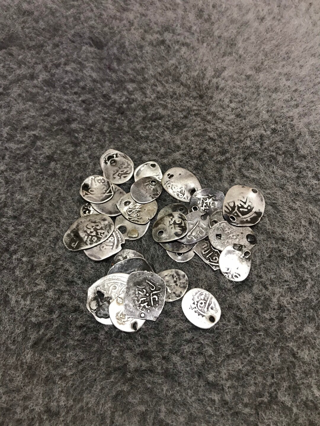 Set of 30 Old Berber Silver Coins From Morocco,very Old Moroccan Silver ...
