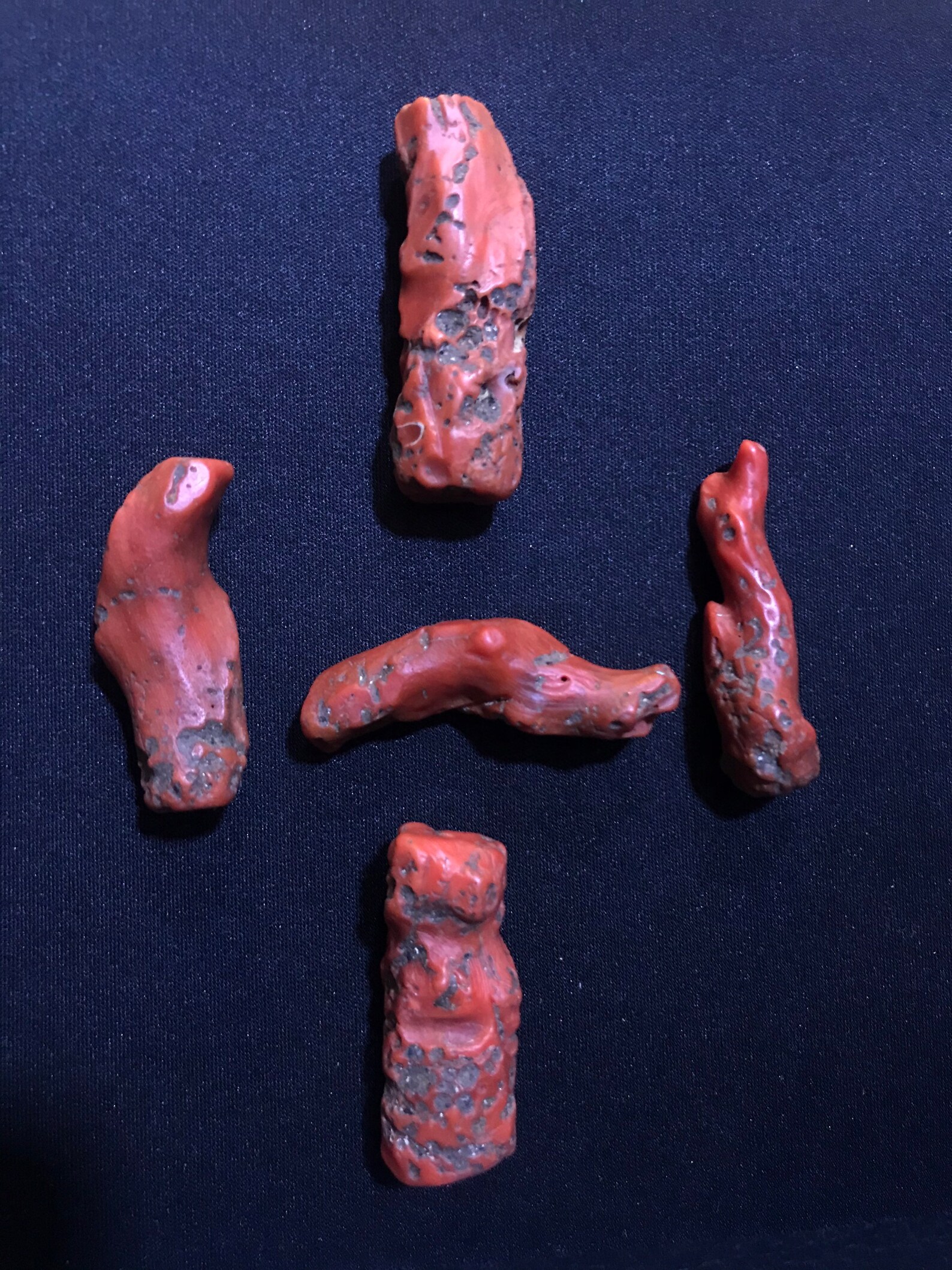 Set of 5 Unique Big Natural Moroccan Red Coral 63 Gramme - Etsy