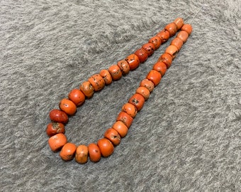 Old Moroccan Natural Coral Beads, Old Berber Coral for Necklaces ...