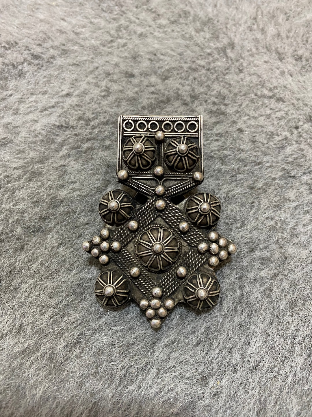 Morocco- Antique Berber Silver Cross, Berber Amulet, Berber Silver ...
