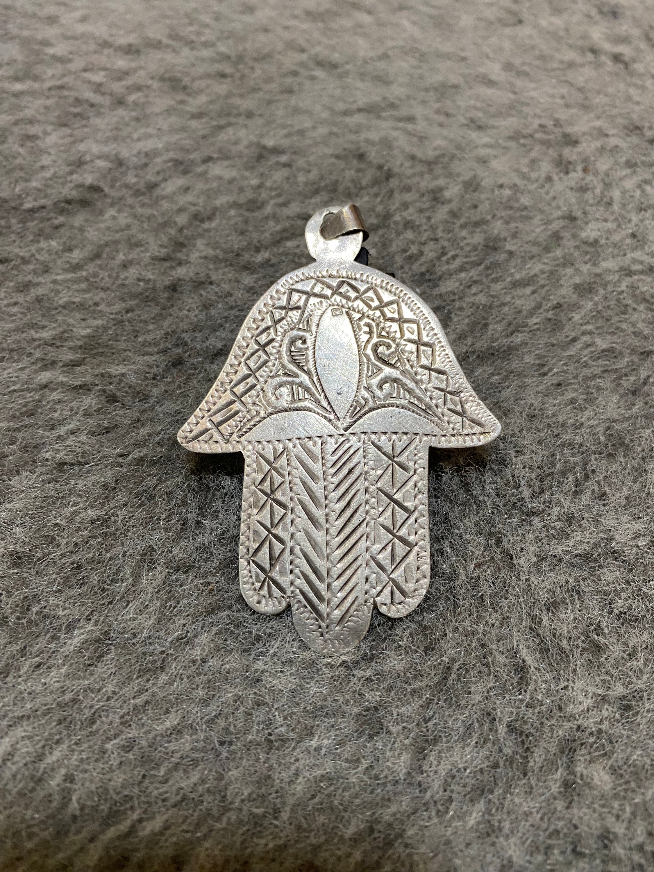 Old Berber Silver Khamsa Pendant From Morocco,antique Berber Hamsa,hand ...