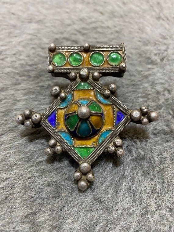 Antique Berber Silver Cross From Morocco,Moroccan Ber… - Gem