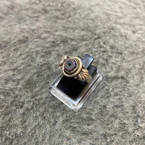 Moroccan Berber Ring With Enamel & Glass,berber Ring,enamel Ring ...