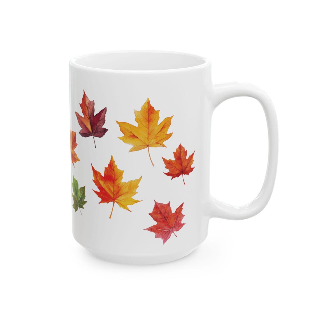 Autumn Leaves Mug, Fall Leaves Mug, Fall Gift, Leaves Mug, Coffee Gift ...