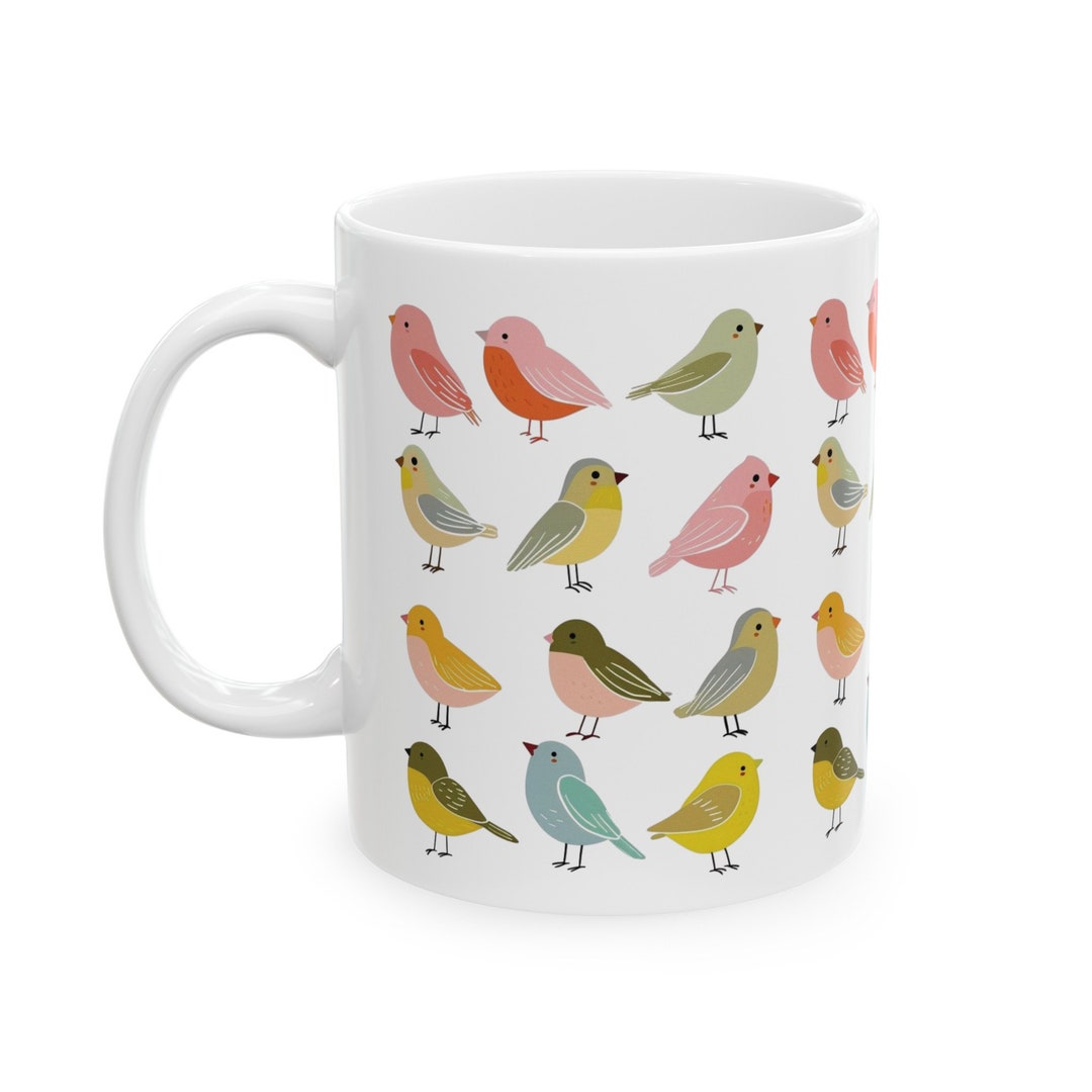 Birds Mug, Bird Mug, Birds, Nature Gift, Birdie Mug, Birdies, Bird ...