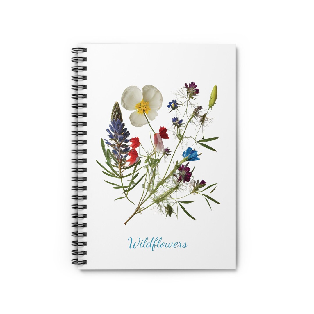Wildflowers Spiral Notebook Floral Notebook Wildflowers Lover Writing ...