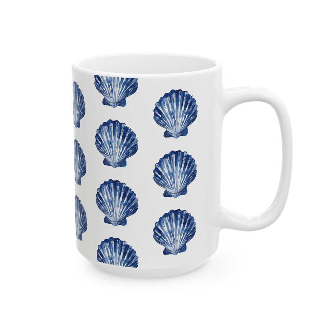 Seashells Mug, Coffee Mug, Shells Mug, Shells, Coastal Mug, Beach Mug ...