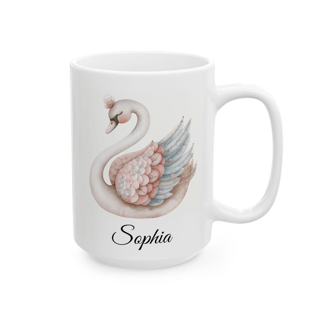 Personalized Swan Mug, Swans, Coffee Gift for Her, Swan Mug, Swans ...