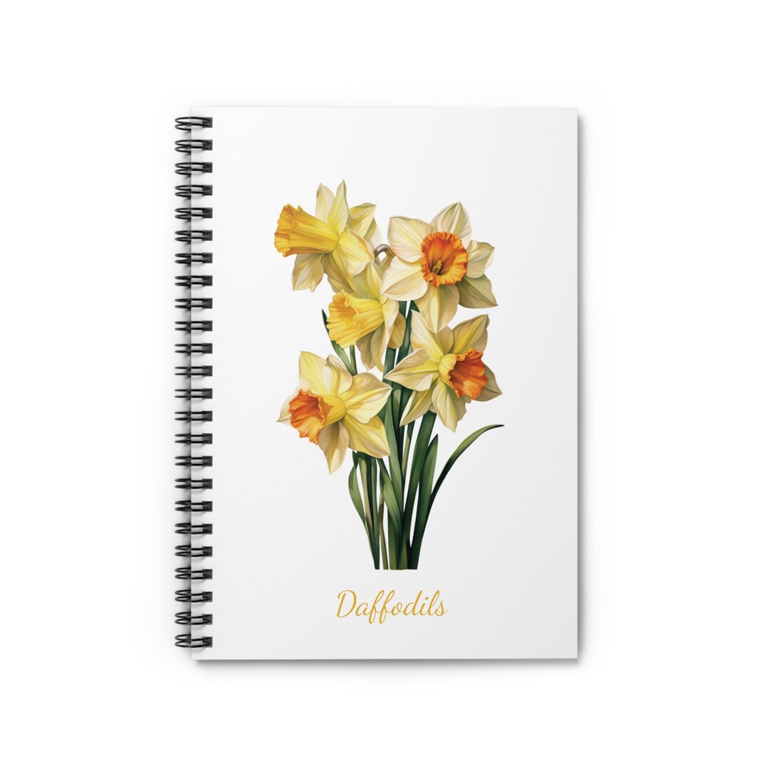 Daffodils Spiral Notebook Gift for Gardners Spring Blooms Notebook ...