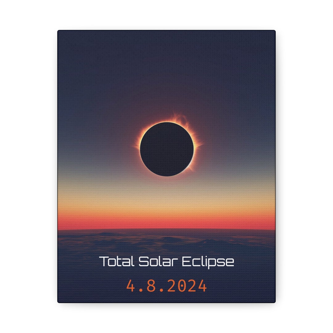 Solar Eclipse Gallery Wrap, Eclipse Art, Eclipse Canvas Art, Solar ...