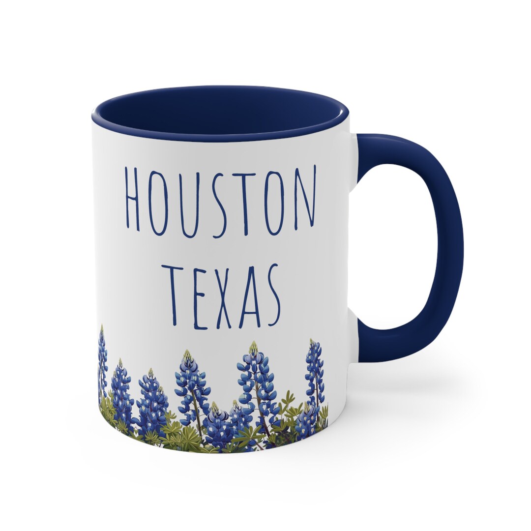 Houston Texas Mug, 11 Oz Mug, Texas Mug, Bluebonnets Mug, Houston Texas ...