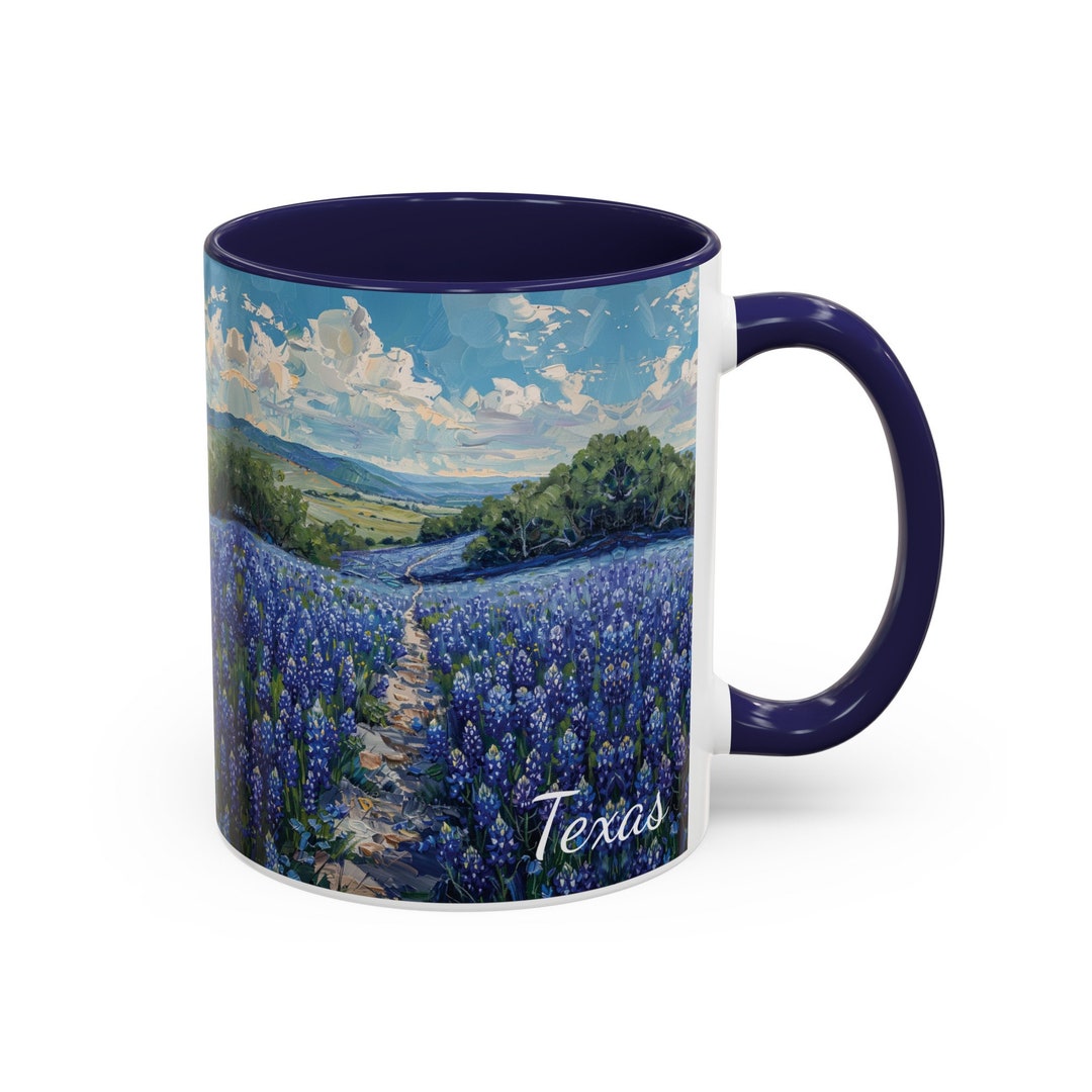 Bluebonnet Fields Mug, Bluebonnets Landscape Mug, Texas Landscape Mug ...