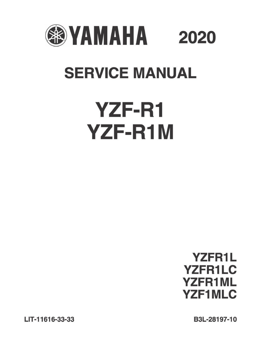 Yamaha Yzf-r1 Yzf-r1m 2020 Service Manual Reprinted Comb Bound - Etsy