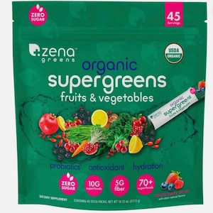 Zena Organic Super Greens Powder, 45 Packets - Etsy