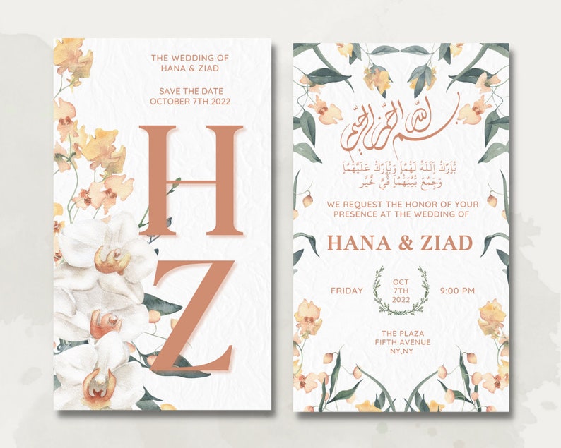 Editable Digital Islamic Wedding Invitation Template in - Etsy