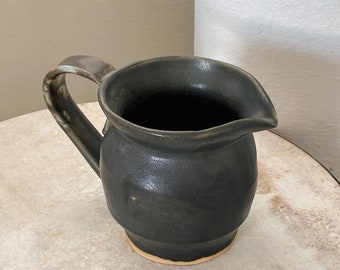 Black Ceramic Pitcher | Etsy