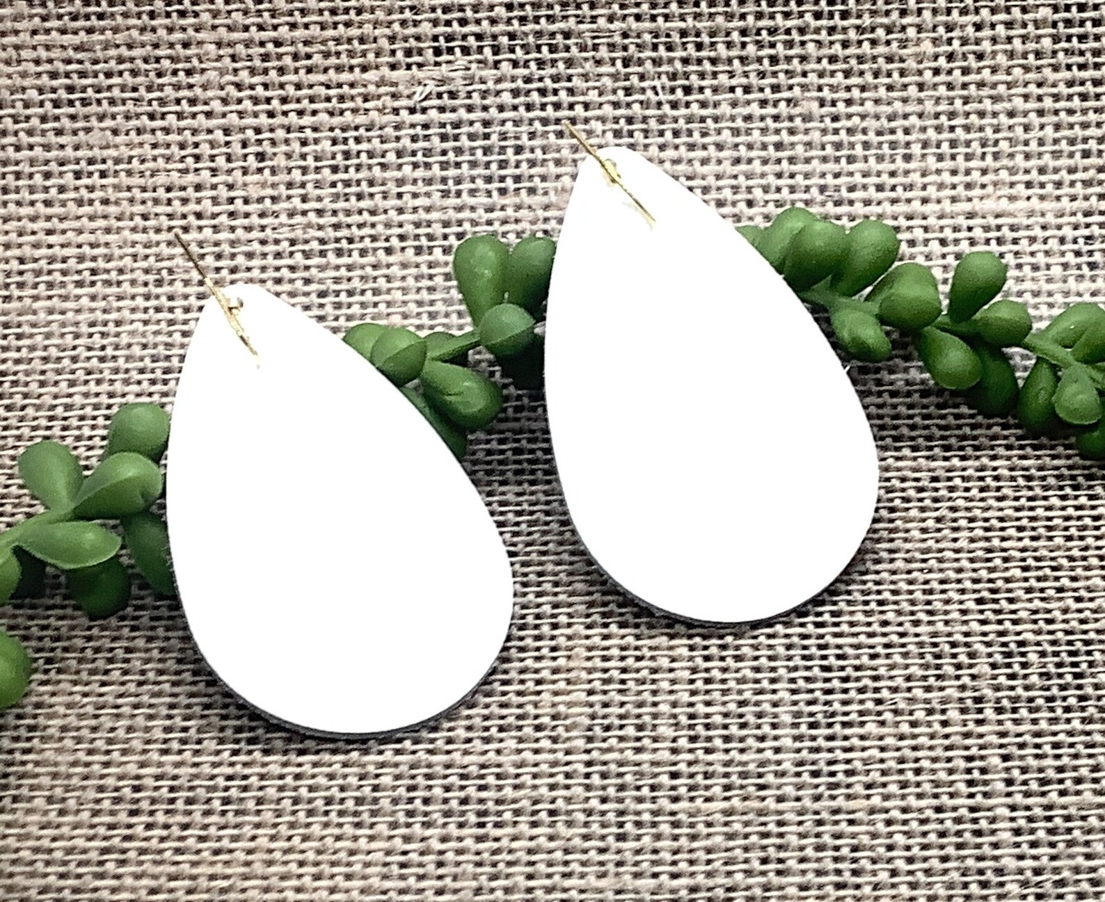 White Leather Teardrop Earring Summer White Jewelry White - Etsy UK