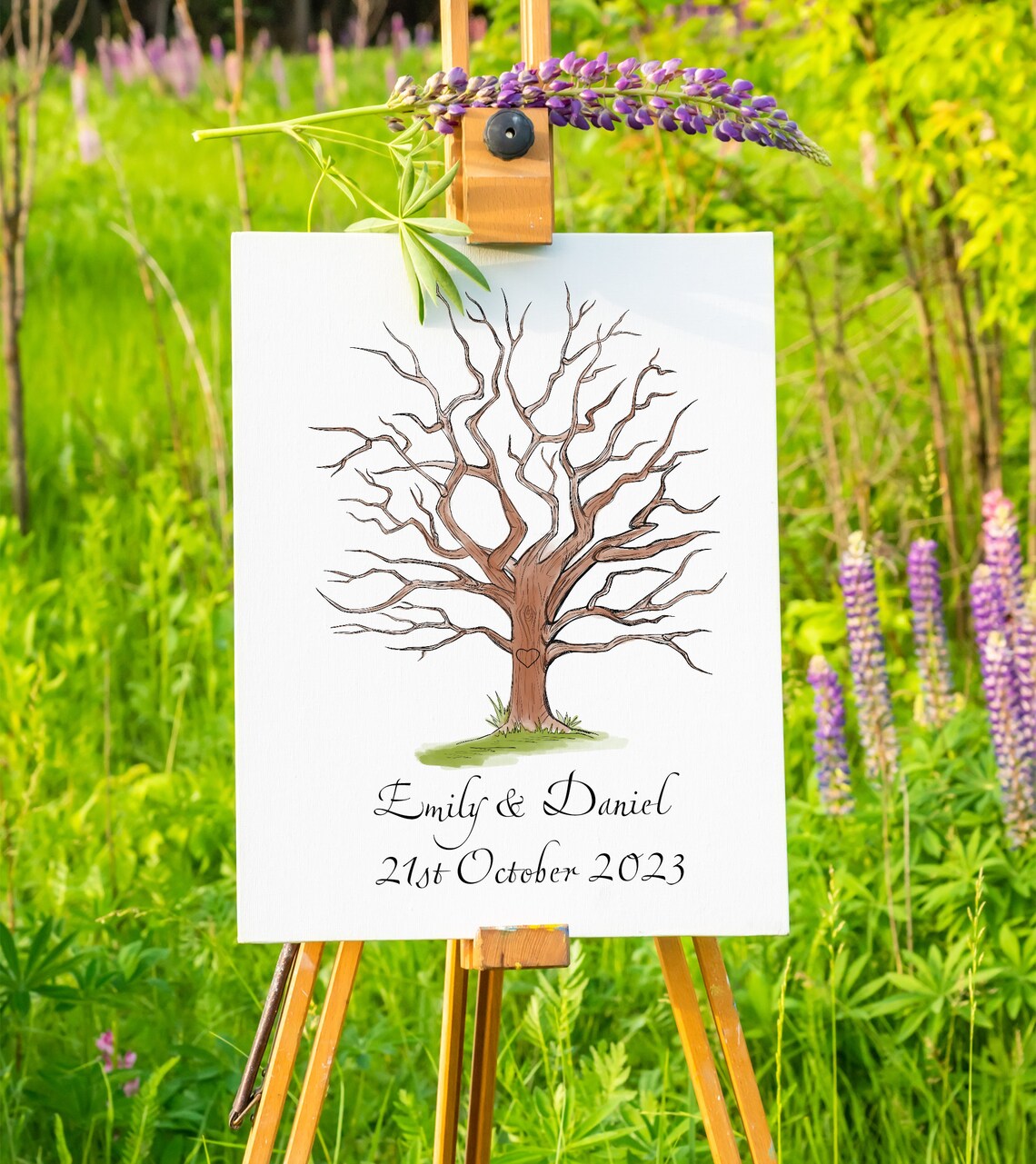 Fingerprint Tree, Printable Instant Download, Anniversary, Guest Book ...
