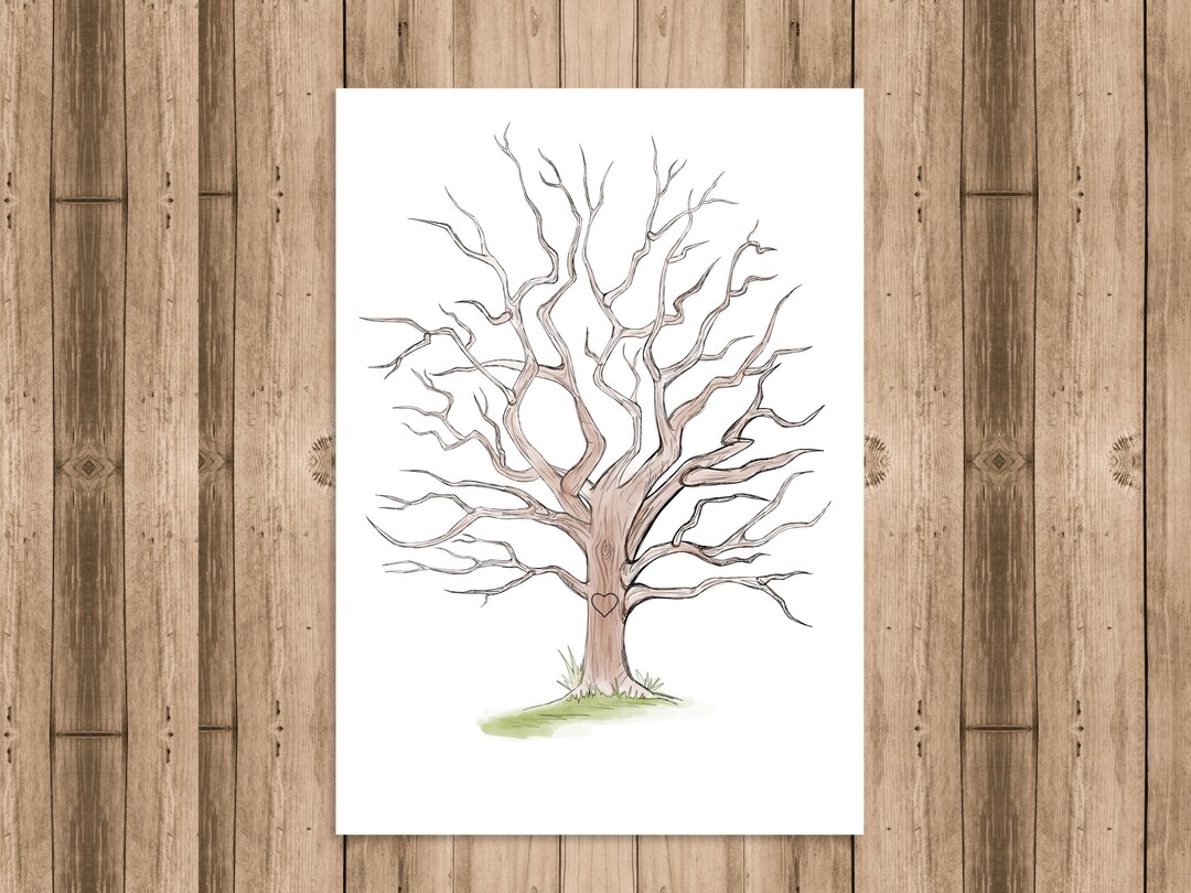 Fingerprint Tree Printable Instant Download Anniversary - Etsy