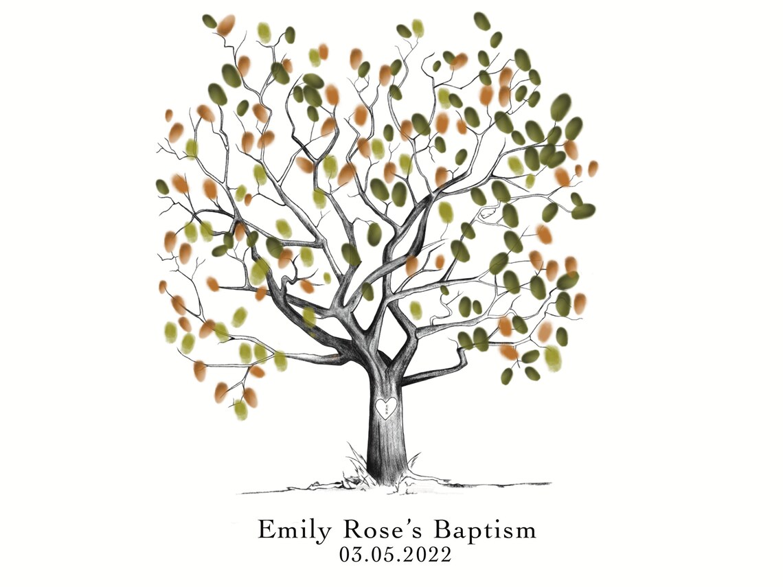 Fingerprint Family Tree Printable Instant Download | Etsy UK