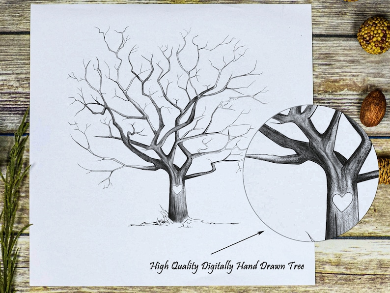 Fingerprint Tree Guest Book: Unique Gift Digital Download for - Etsy