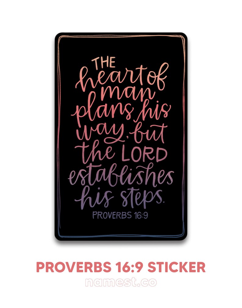 Bible Verse Scripture Sticker Hand-lettered Proverbs - Etsy