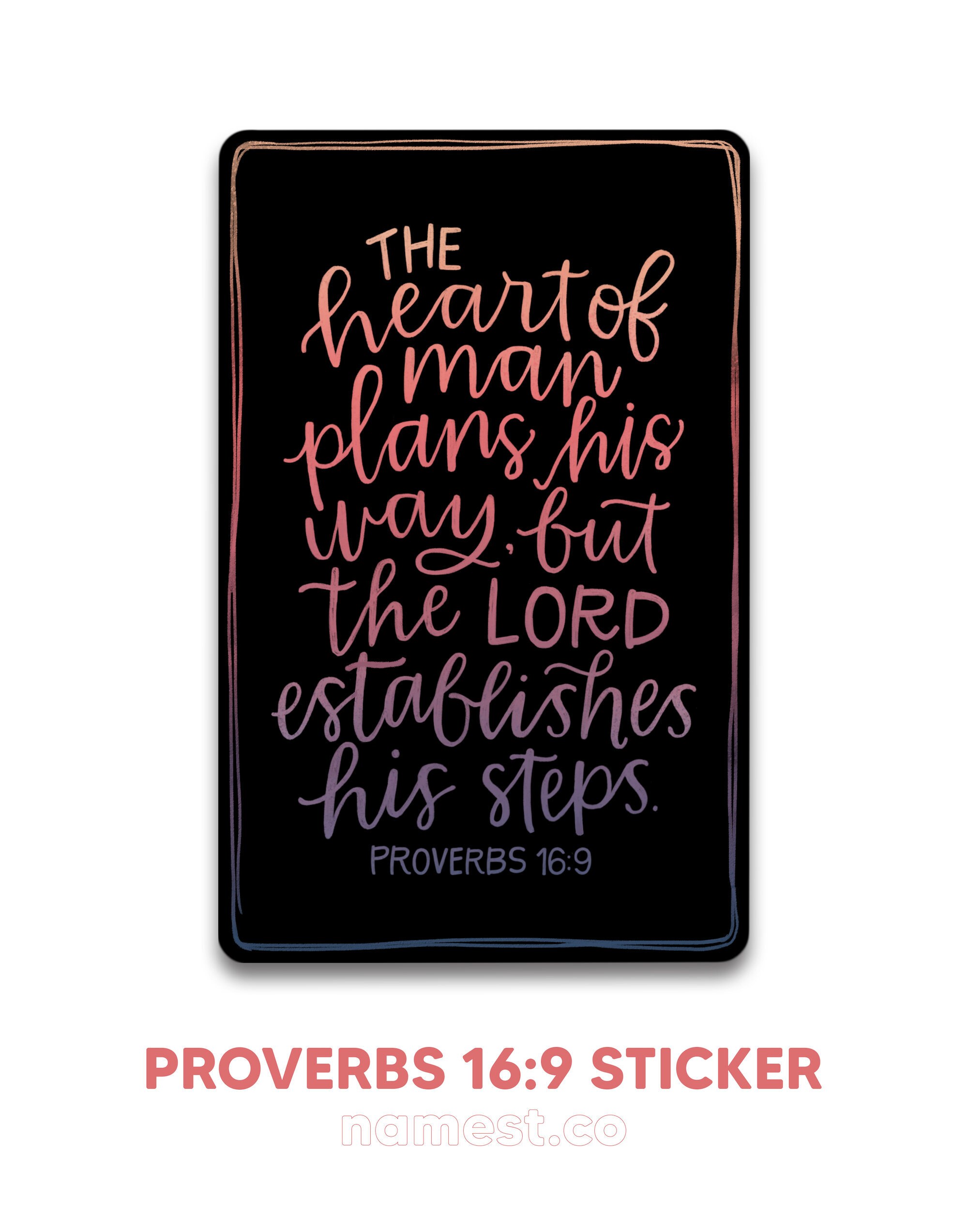 Bible Verse Scripture Sticker Hand-lettered Proverbs - Etsy