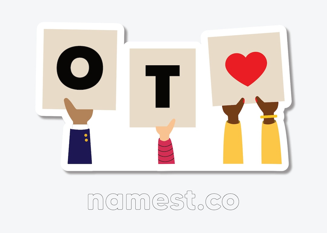 OT Occupational Therapy Appreciation Sticker Gift | Signs | Hands ...