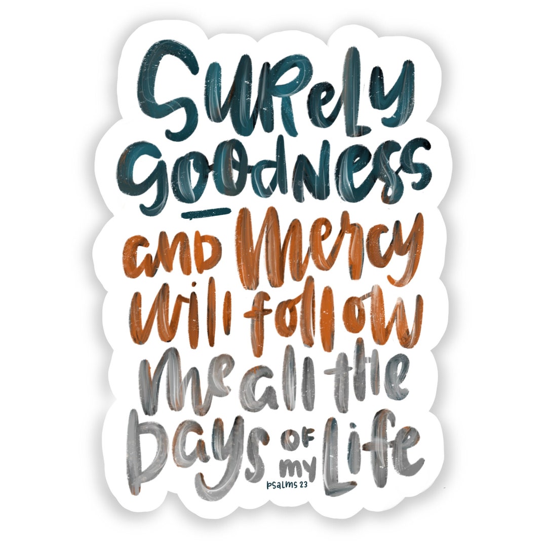 Bible Verse Sticker Hand Lettered Christian Psalms Glossy Decal for ...