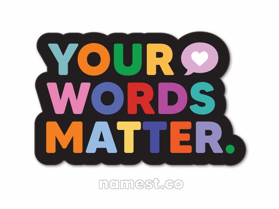 Vinyl Sticker Your Words Matter Speech Therapist | Etsy