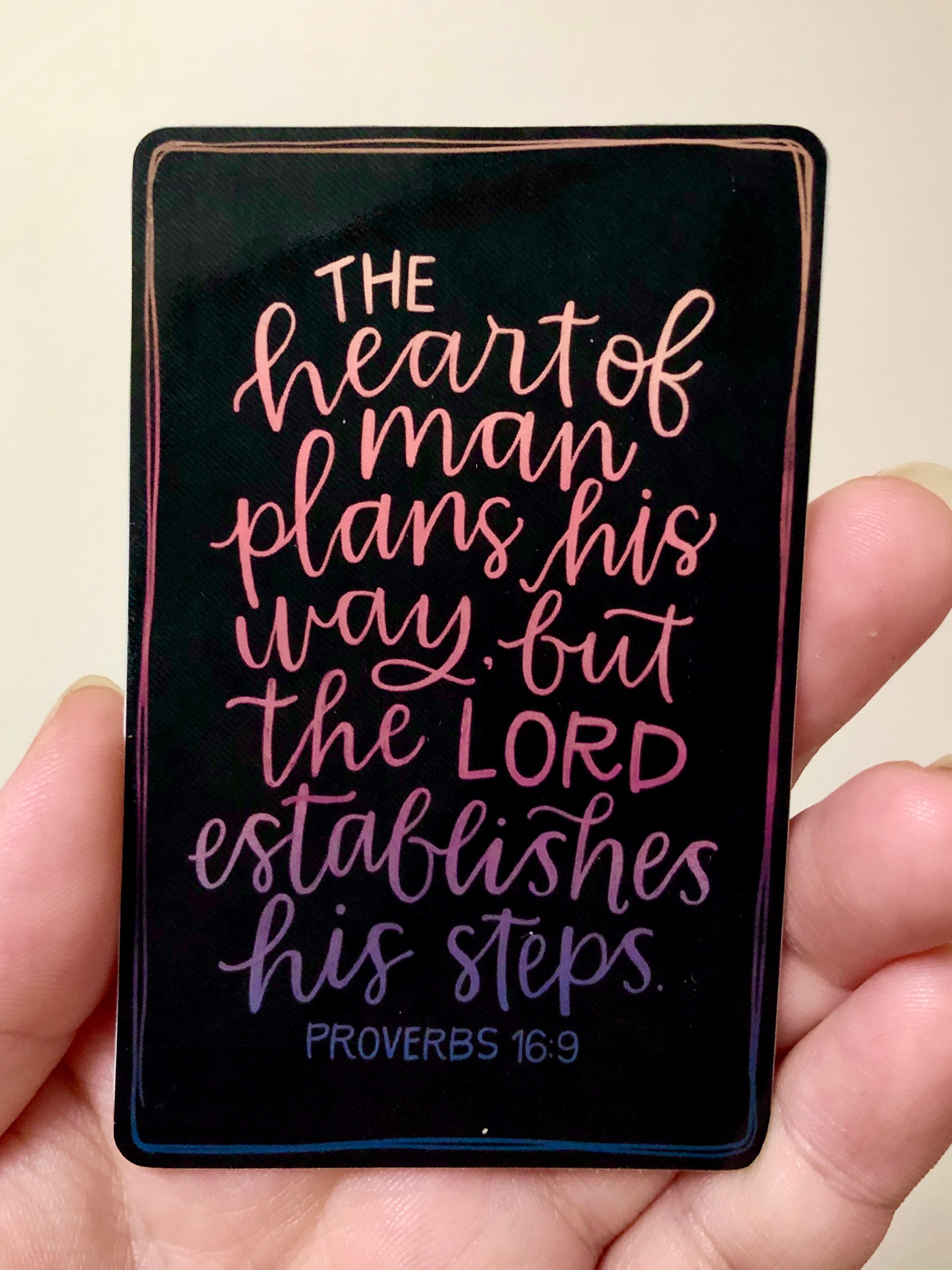 Bible Verse Scripture Sticker Hand-lettered Proverbs - Etsy