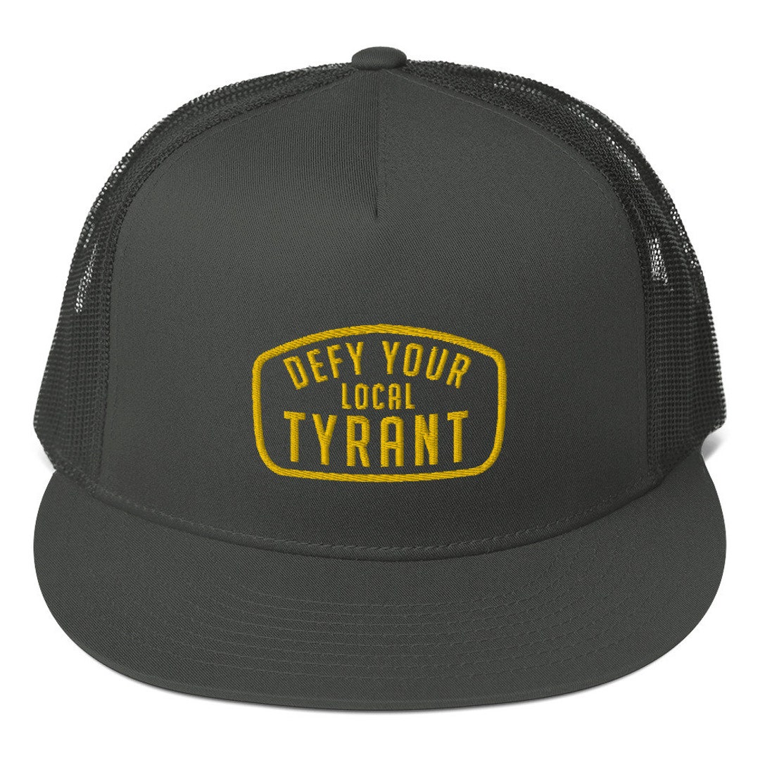 Defy Your Local Tyrant Mesh Back Charcoal Grey Snapback Hat Cap - Etsy