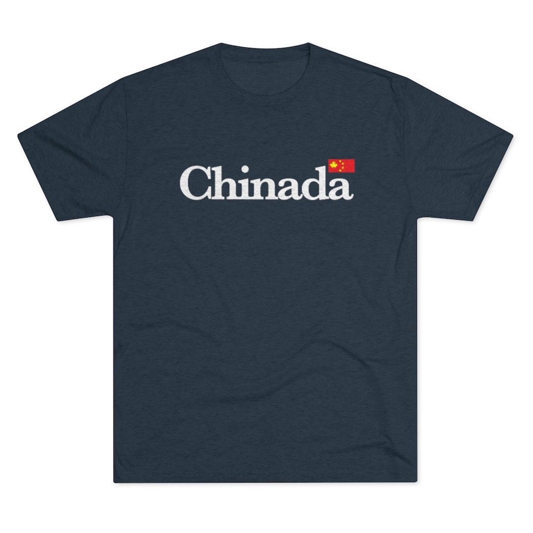 Chinada Canadian Chinese Flag Trucker Convoy Canada Protest Men's Tri ...
