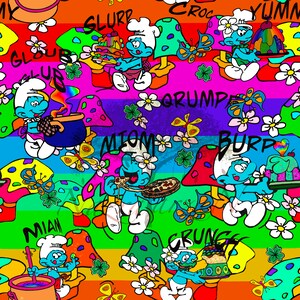 Smurfs Seamless - Etsy