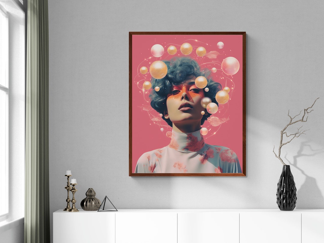 Surreal Collage Contemporary Art Print Canvas Wall Art, Surrealism Art ...