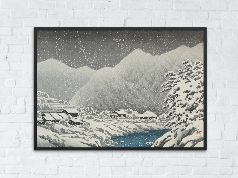 Kawase Hasui Prints in the Snow, Nakayama-shichiri Road, Hida 1924 by ...