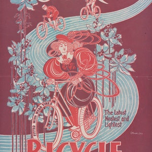 Shirk Bicycle Vintage Propaganda Poster, Vintage Advertising Poster ...