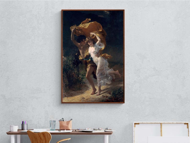 The Storm Painting by Pierre Auguste Cot, Canvas Wall Art Decor, Famous ...
