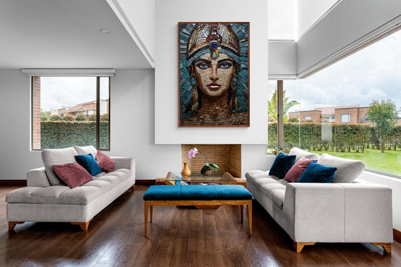 Ancient Egyptian Cleopatra Mosaic Art Canvas Art Print - Etsy