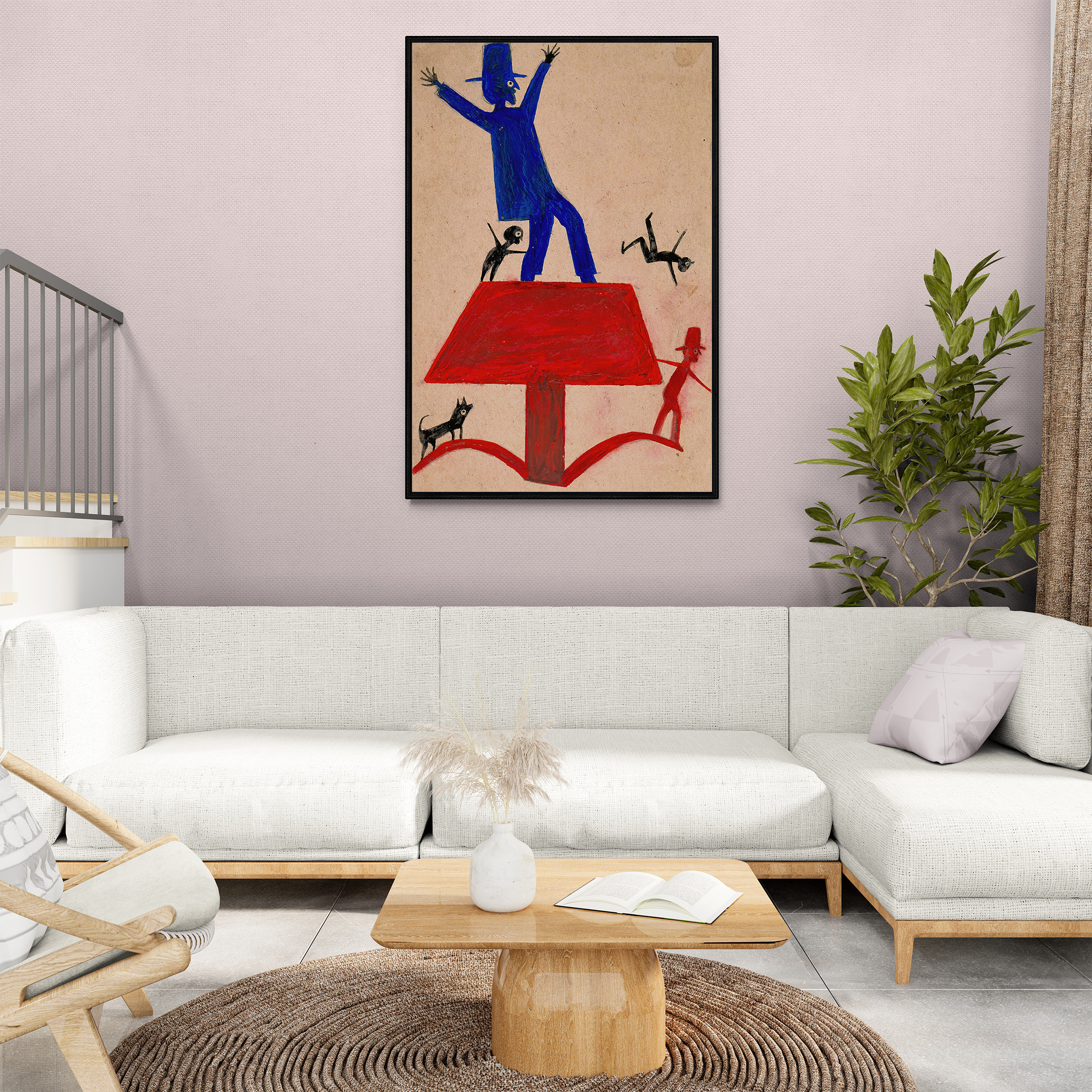 Bill Traylor Print, Modern Art Painting, Vintage Political Wall Art ...