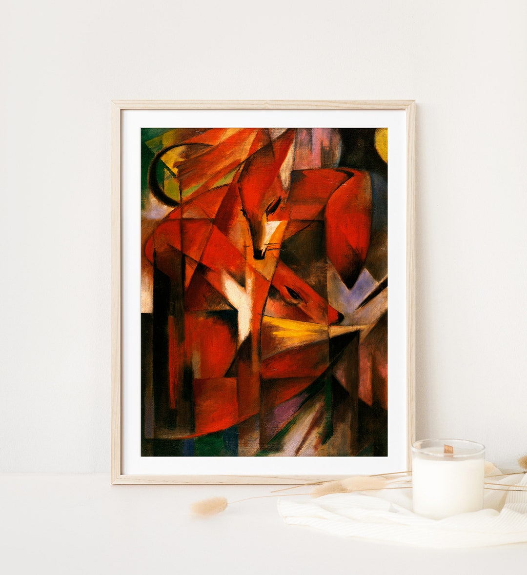Abstract German Expressionism Painting - Fox by Franz Marc ...
