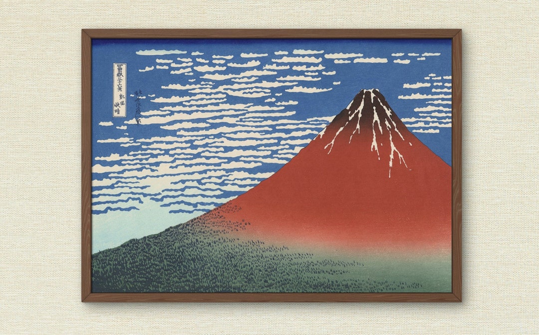Ukiyo E Print by Katsushika Hokusai - Red Fuji, From the Series Thirty ...