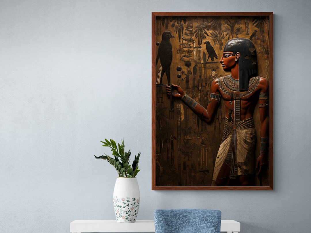 Ancient Egyptian Papyrus Style Canvas Art Print, Ancient Egyptian ...