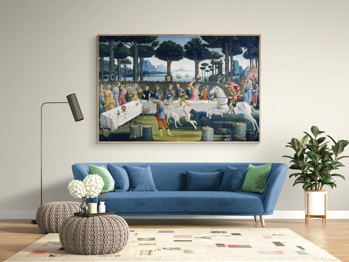 Renaissance Oil Painting Decameron Sandro Botticelli Canvas Printing by ...