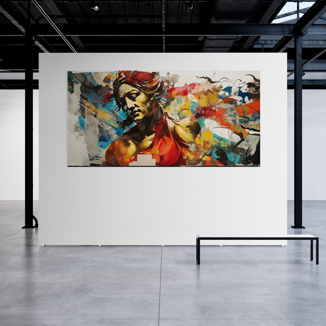 Graffiti Wall Art Creation of Adam Graffiti Pop Street Art - Etsy