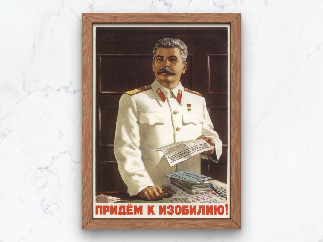 Vintage Soviet Joseph Stalin Propaganda Poster, USSR Vintage Soviet ...