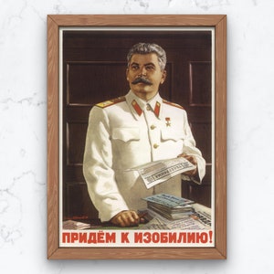 Vintage Soviet Joseph Stalin Propaganda Poster, USSR Vintage Soviet ...