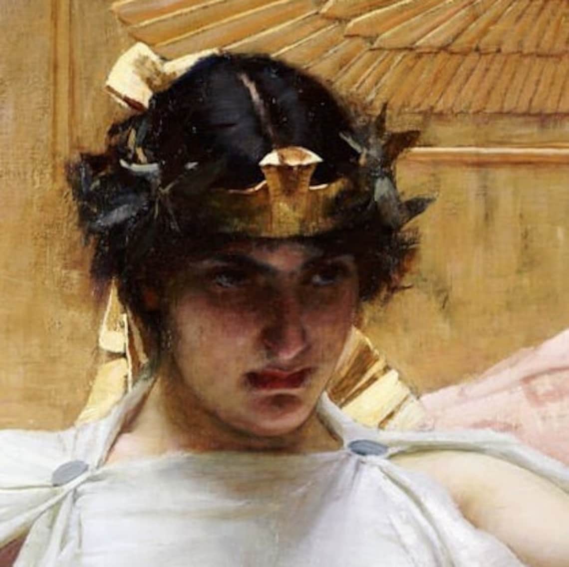 Cleopatra Vintage Painting Canvas Print, Antique Fine Art by John ...