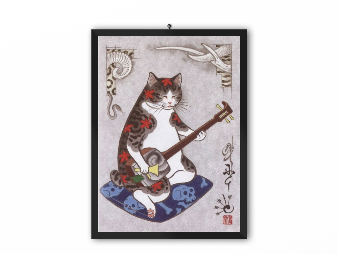 Ukiyo-e Prints Ukiyo E Playing Cat Japan Poster Woodblock Japan Prints ...