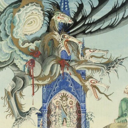 Monster 7 Heads Dragon and Two Brothers by Kay Nielsen Canvas - Etsy